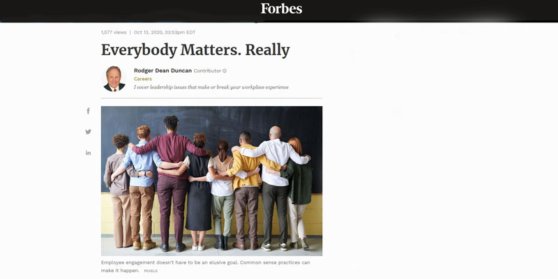 Sharing Our Message: Forbes
